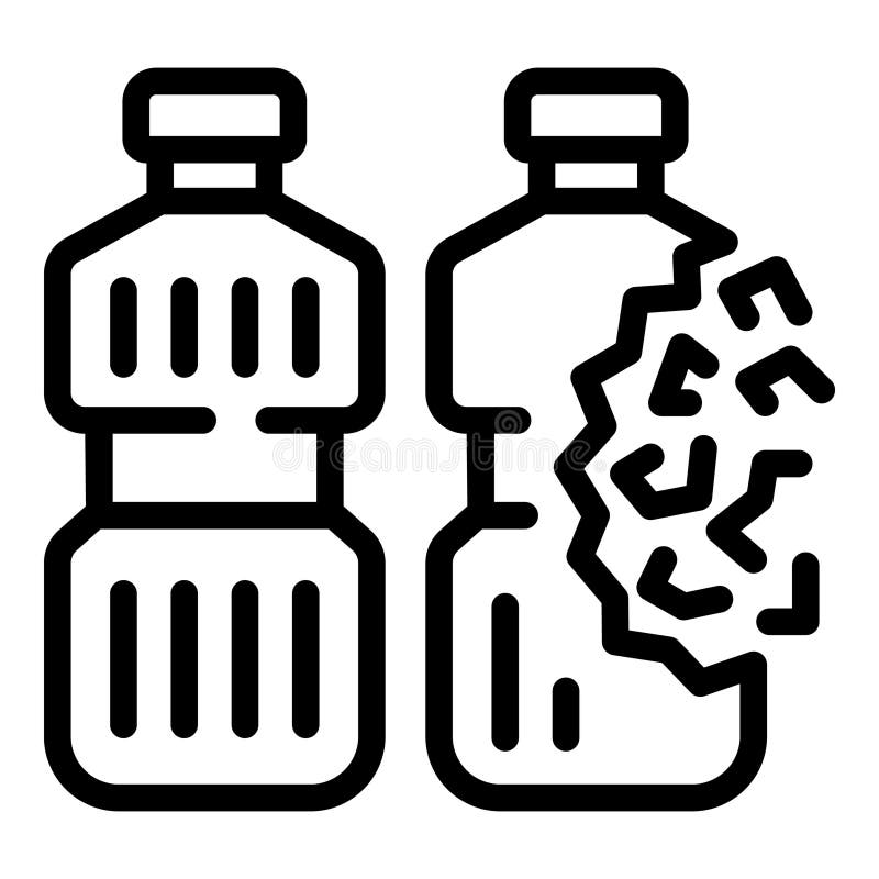 Bottle Pollution Icon Outline Vector. Water Food Stock Vector ...