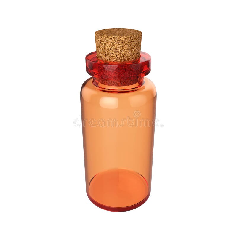 Bottle Potion Isolated on White Background, 3D Rendering Stock Image ...