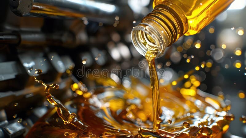 A Bottle Pouring Liquid Onto a Surface, Creating Splashes and ...