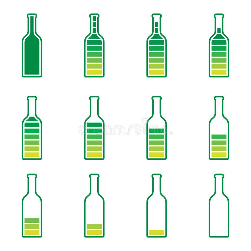 Bottle Preloader Green and Yellow Stock Vector - Illustration of green ...