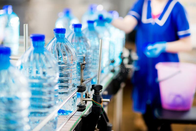 Bottle with pure water stock image. Image of machine - 86059673