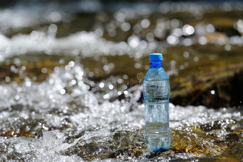 Bottle Pure Water Stones River Stock Photos - Free & Royalty-Free Stock ...