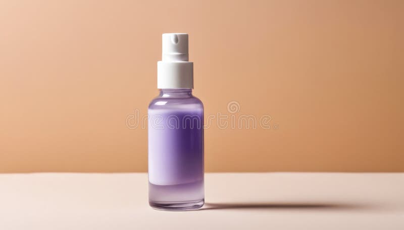 Bottle of Purple Liquid Sits on a Table Stock Photo - Image of bottle ...