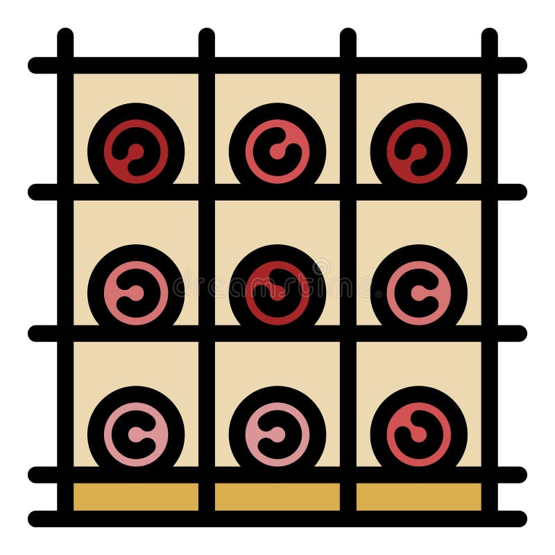 Bottle Rack Icon Color Outline Vector Stock Vector - Illustration of ...