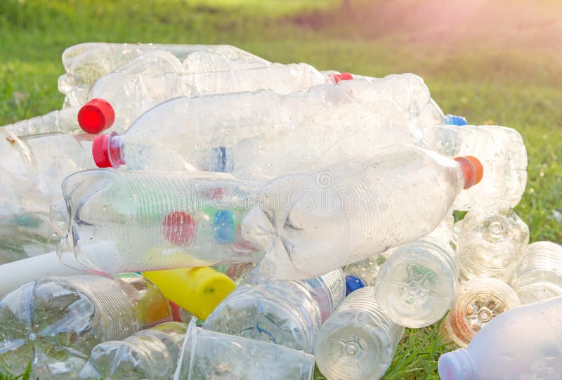 Bottle Recycling Junk Bottles. Stock Photo - Image of bottles, blue ...