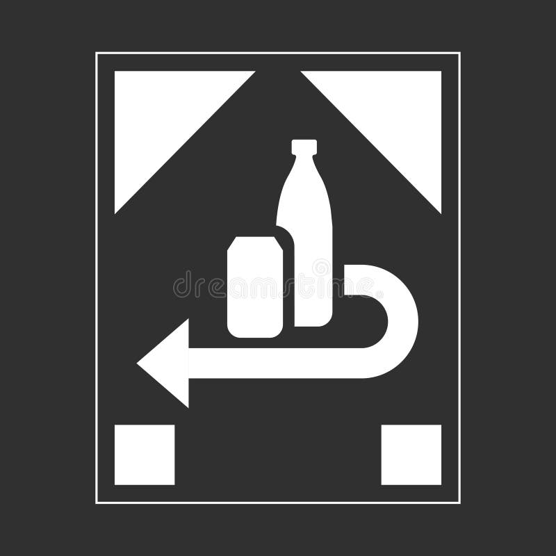 Bottle recycling icon stock vector. Illustration of organic - 303369321