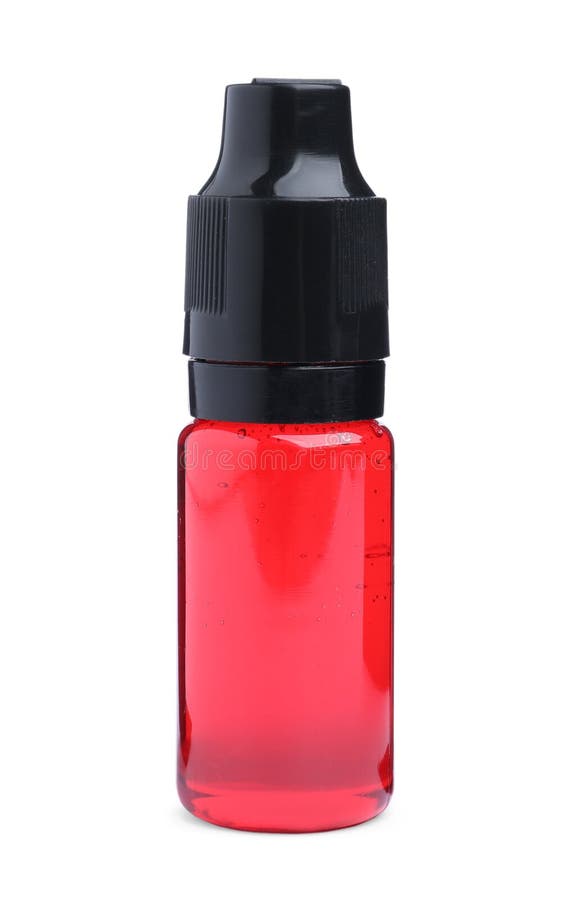 Bottle of Red Food Coloring on White Stock Photo - Image of healthy ...