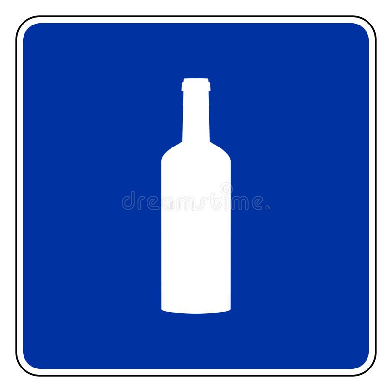 Bottle and road sign stock vector. Illustration of road - 228486239
