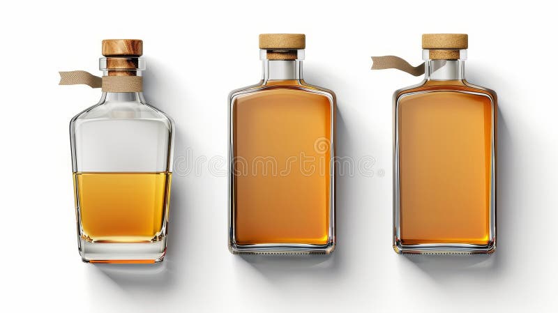 The Bottle and Shot Glass Side and Top Views are Shown Here. an Empty ...
