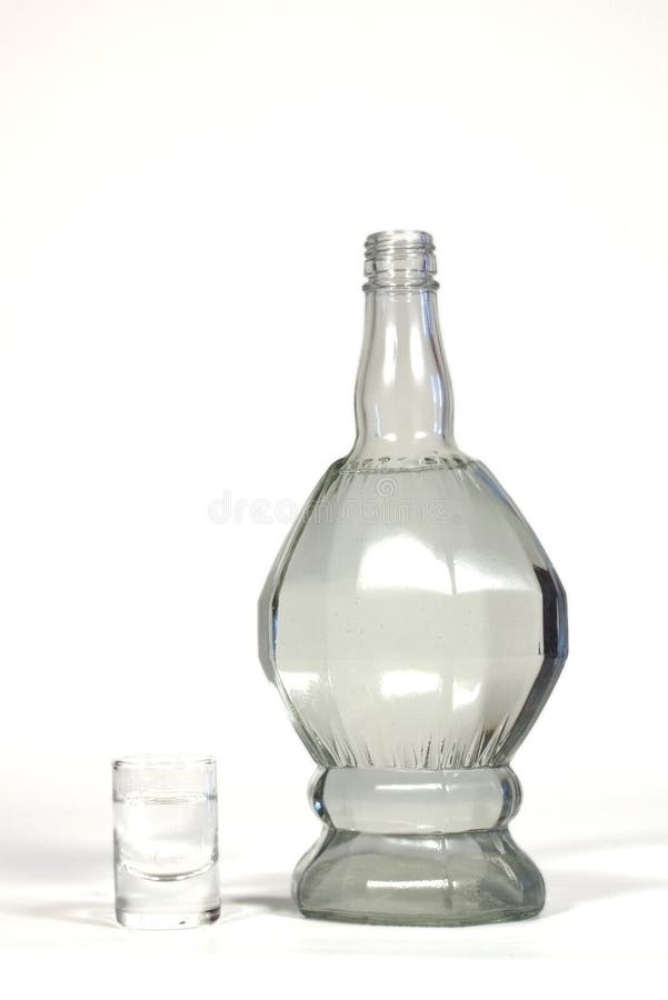 Bottle and snifter stock photo. Image of flask, isolated - 9502528