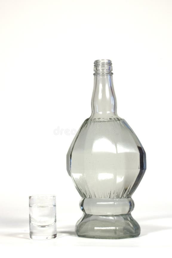 Bottle and snifter stock photo. Image of flask, isolated - 9502528