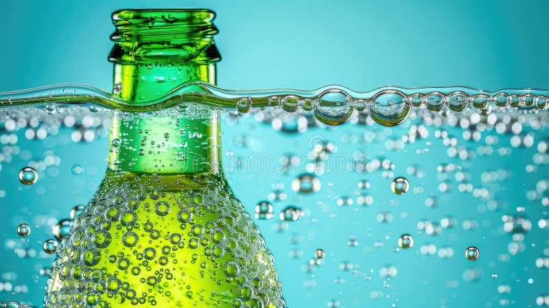A Bottle of Soda is Floating in a Pool of Water Stock Photo - Image of ...
