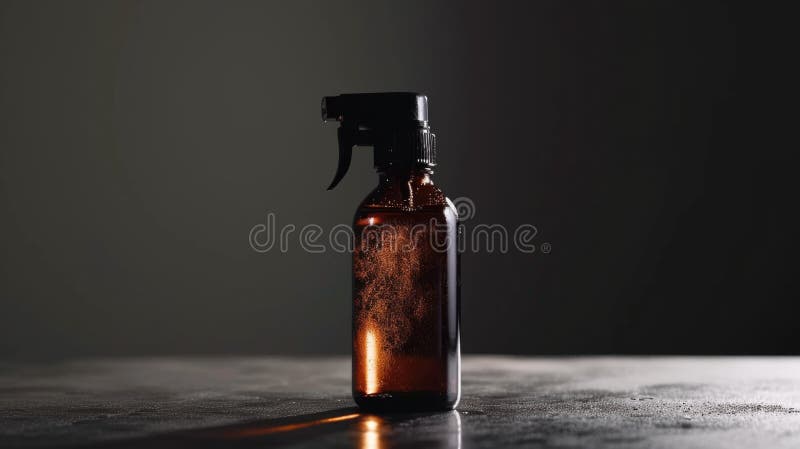 Bottle of Spray Sitting on a Table Stock Image - Image of bottle, glass ...