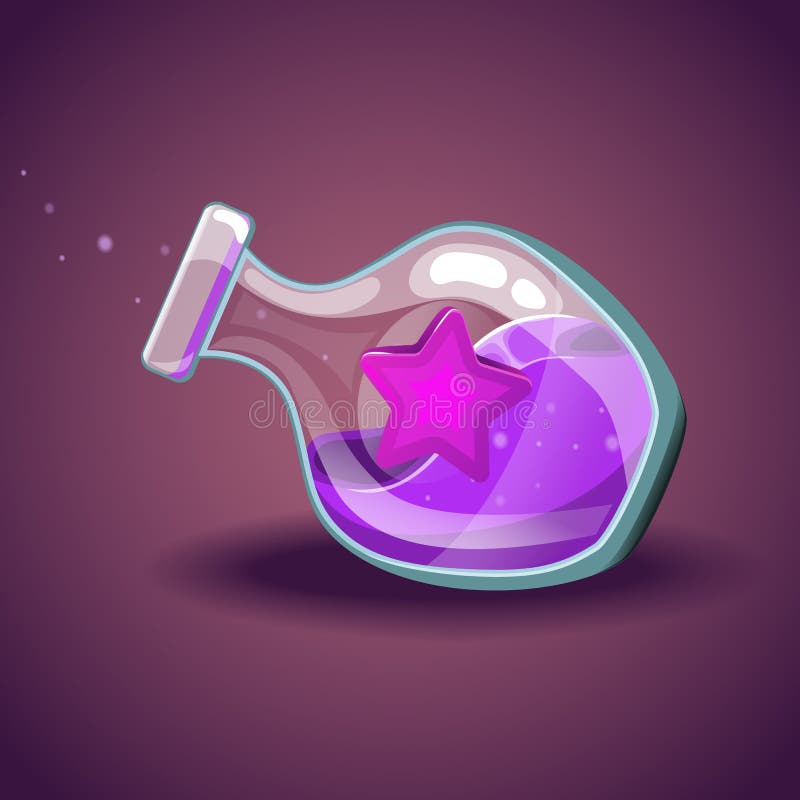 Bottle with Star, Magic Elixir Stock Vector - Illustration of elixir ...