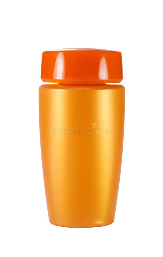 Bottle with suntan cream stock photo. Image of isolated - 32857924