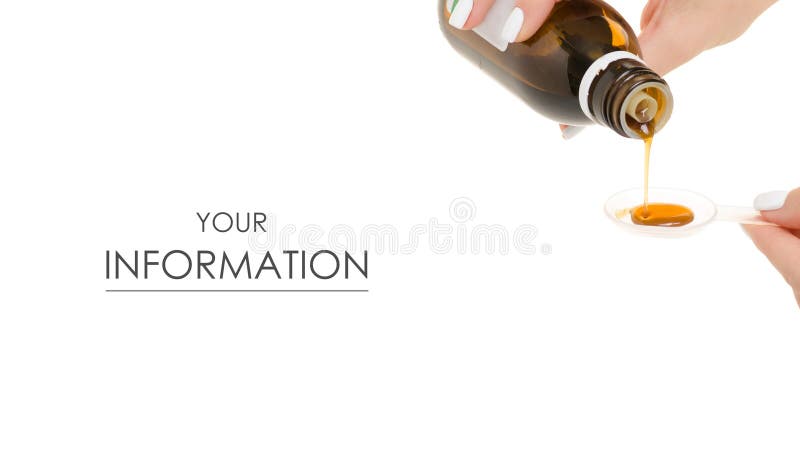 Bottle of Syrup in Hand Medicine Pattern Stock Image - Image of medical ...