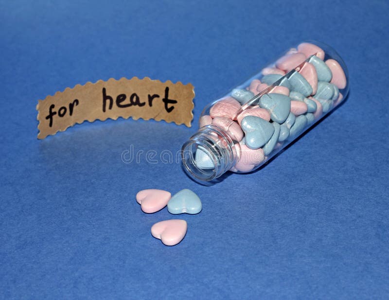 Bottle with Tablets for Heart Disease Stock Photo - Image of concept ...