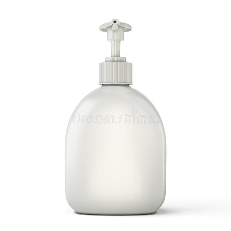 Bottle Template for Soap Front View Stock Illustration - Illustration ...