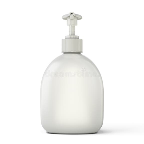 Bottle Template for Soap Front View Stock Illustration - Illustration ...