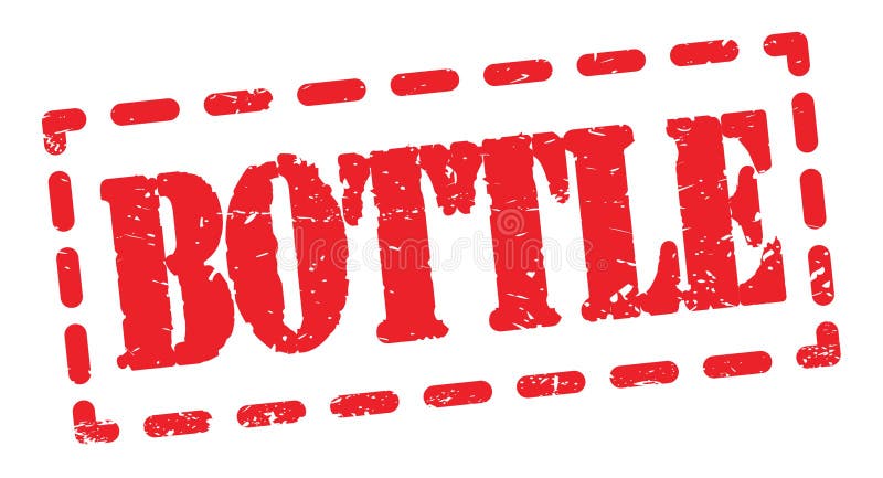 BOTTLE Text Written on Red Stamp Sign Stock Illustration - Illustration ...