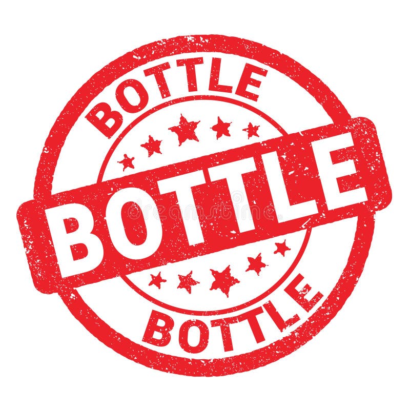 BOTTLE Text Written on Red Stamp Sign Stock Illustration - Illustration ...
