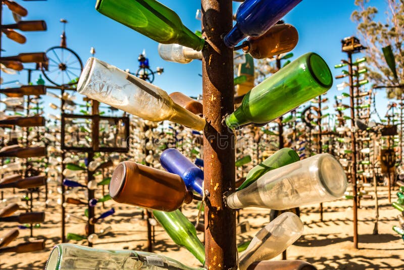 Bottle Tree Ranch on Route 66 California Stock Image - Image of cali ...