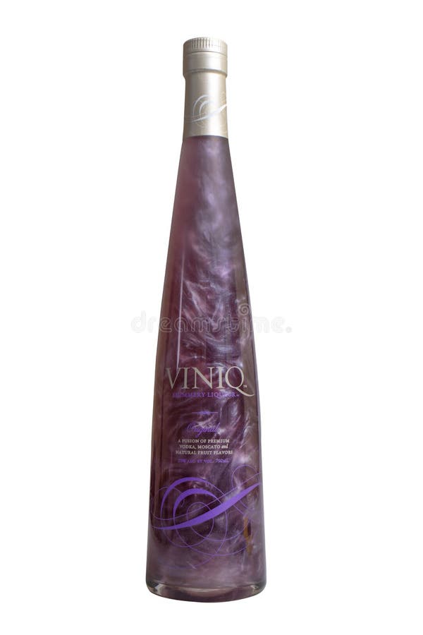 Bottle of Viniq Isolated editorial photo. Image of celebration - 156206236