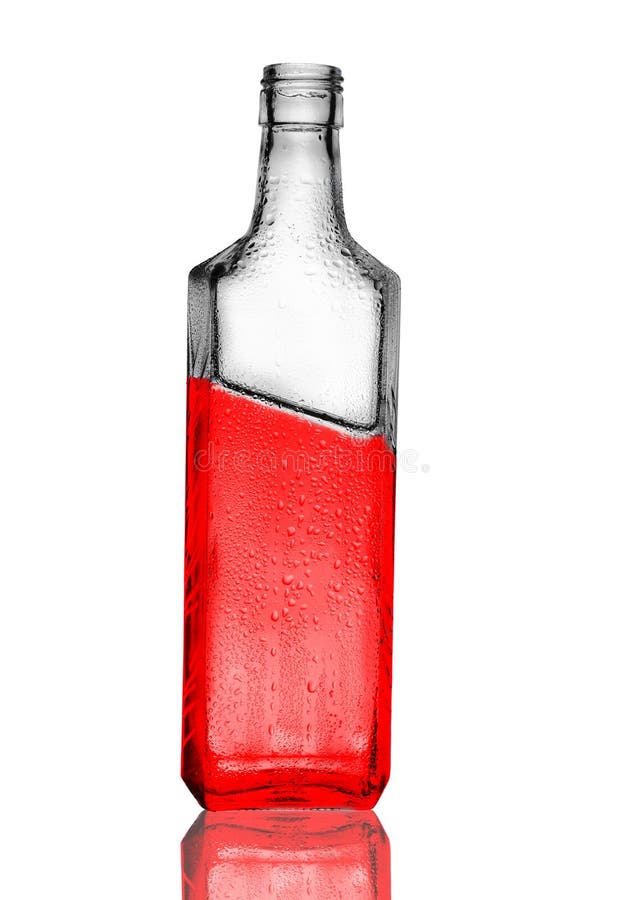 Glass Vodka Bottle Red Cap Stock Photos - Free & Royalty-Free Stock ...