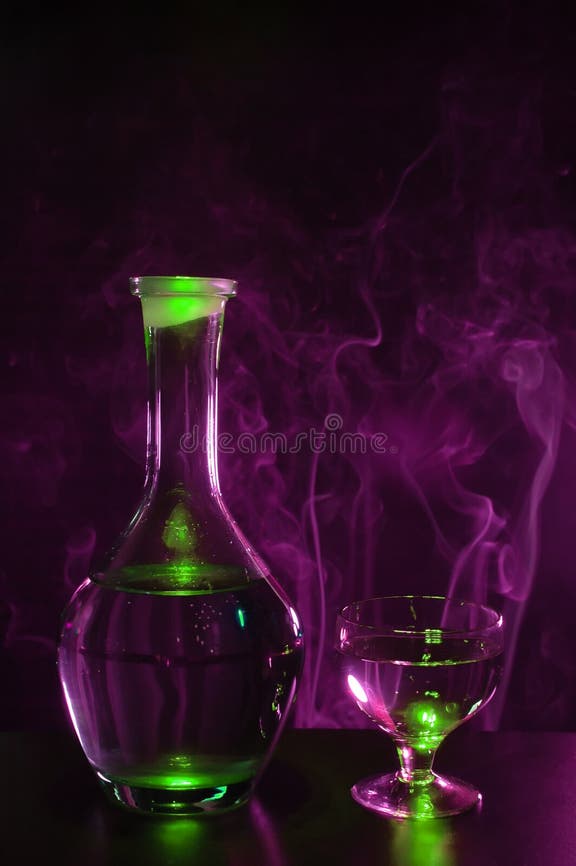 Bottle of vodka with glass stock image. Image of aperitif - 4918875