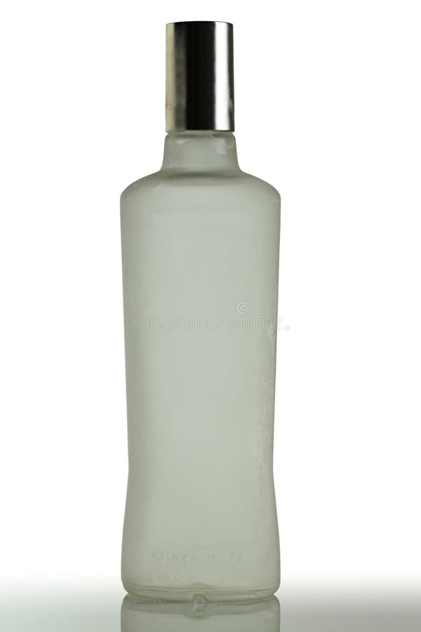 A Bottle of Vodka on a White Background. Stock Photo - Image of ...