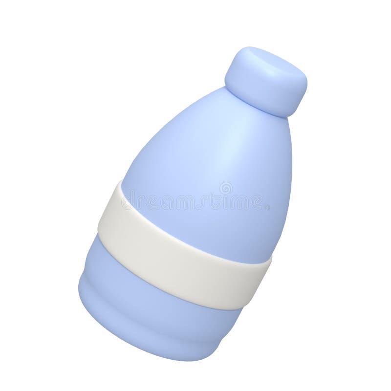 Bottle of Water with Cap and Sticker Stock Illustration - Illustration ...
