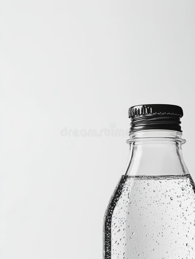 Bottle of Water on a Counter Stock Image - Image of beverage, container ...
