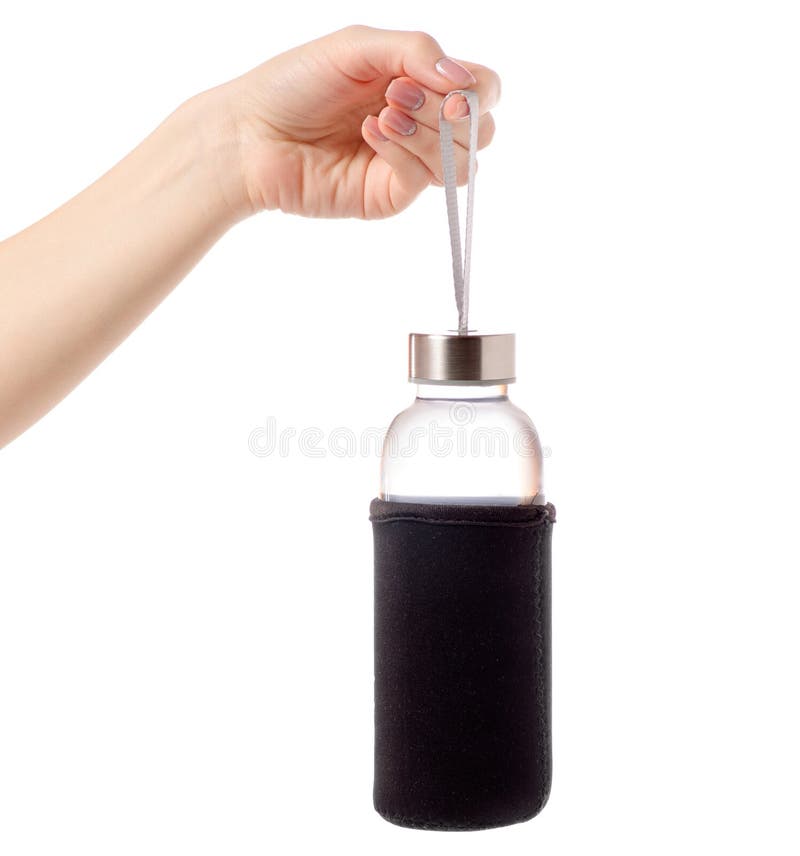 Bottle of water in a hand stock photo. Image of glass - 106977636