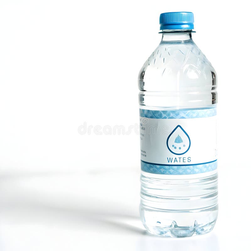 Bottle of Water Isolated on White Background Stock Illustration ...