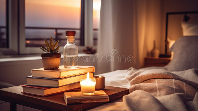 Bottle of Water Placed on Top of Stack of Books. this Versatile Image ...