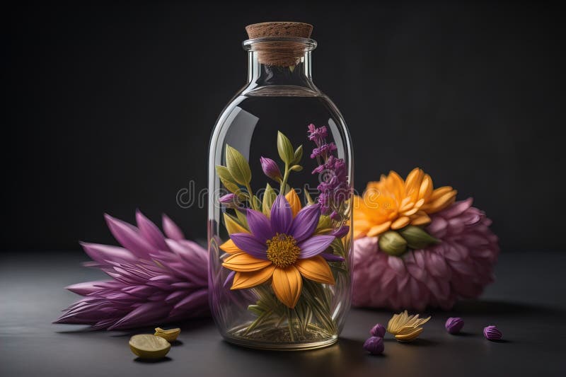 Bottle of Water on Solid Color Background. Ai Generative Stock ...