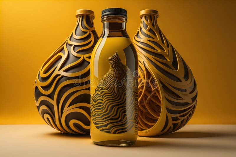 Bottle of Water on Solid Color Background. Ai Generative Stock Image ...