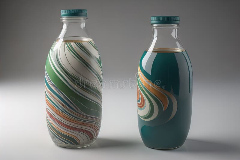 Bottle of Water on Solid Color Background. Ai Generative Stock ...