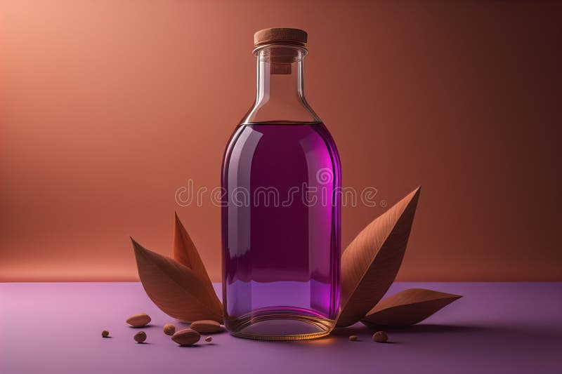 Bottle of Water on Solid Color Background. Ai Generative Stock ...