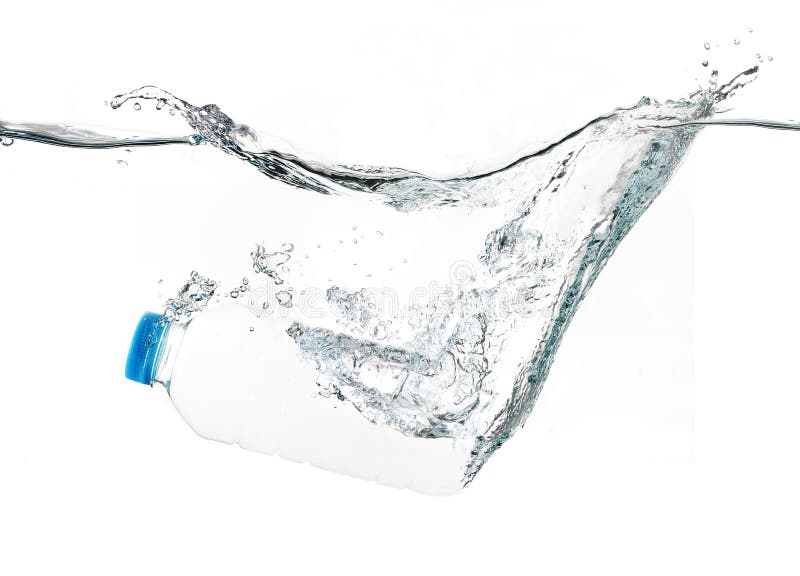 Bottle of Water Splash on White Background Stock Image - Image of ...