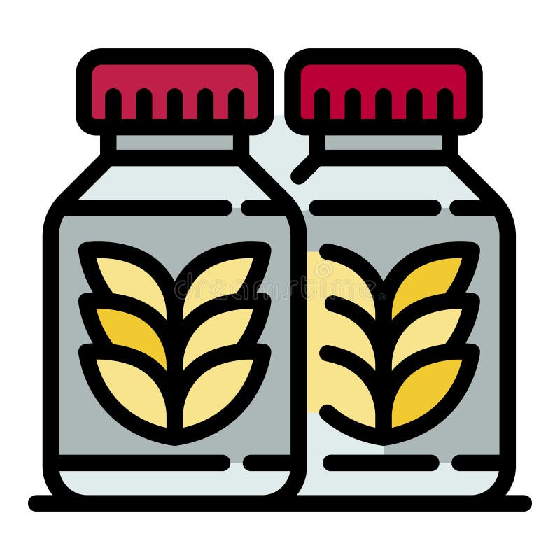 Bottle Wheat Milk Icon Color Outline Vector Stock Vector - Illustration ...