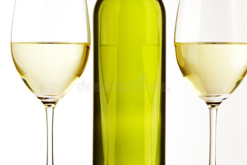 Bottle with White Wine and Glass Stock Image - Image of motion, luxury ...