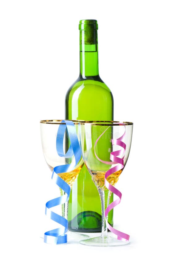 Bottle of wine stock photo. Image of streamer, drink - 10118870
