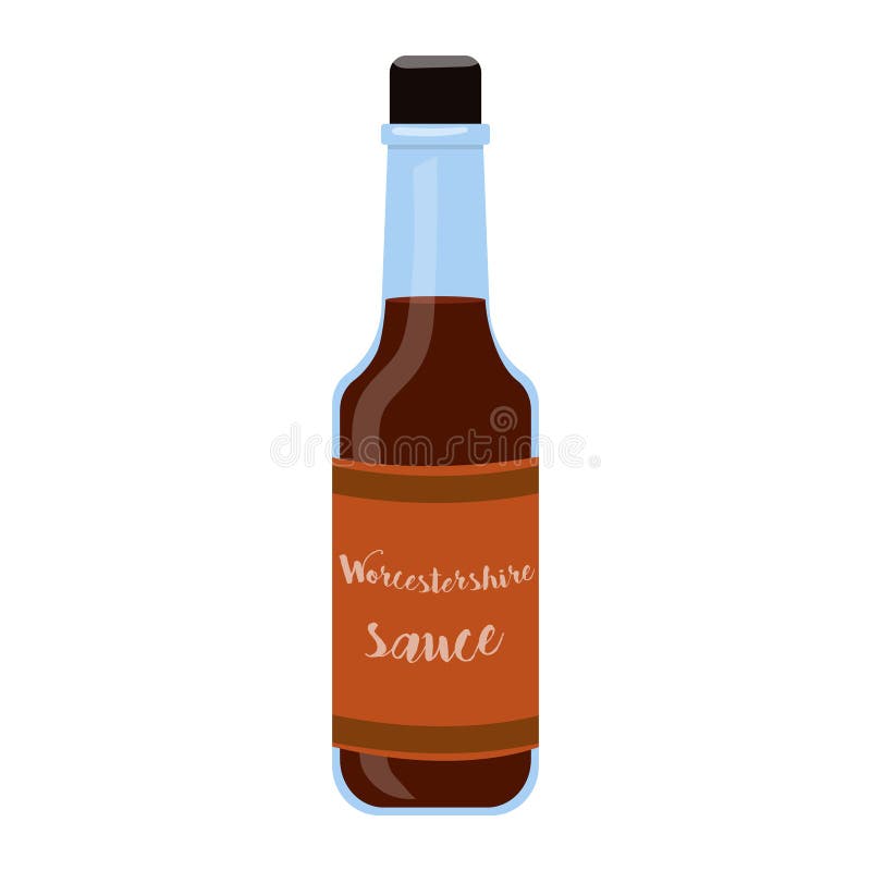 A Bottle of Worcestershire Sauce. Vector Illustration Stock Vector ...