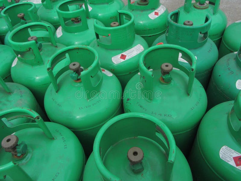 Bottled gas cylinders stock photo. Image of protection - 4507412