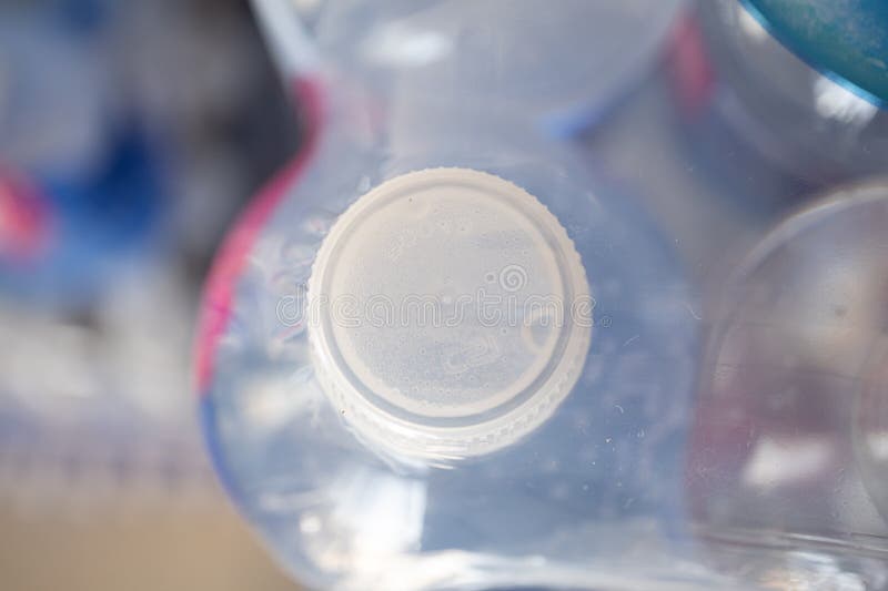 Bottled Water Cap on a Stack of Bottled Water Cases Stock Photo - Image ...