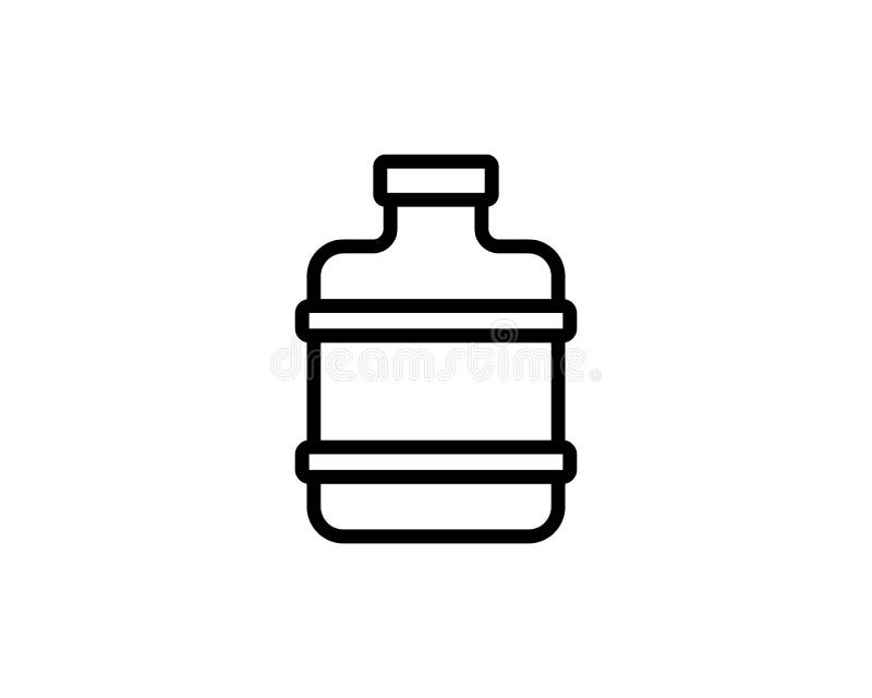 Bottled Water for Water Cooler Line Icon. Big Bottle of Water Vector ...