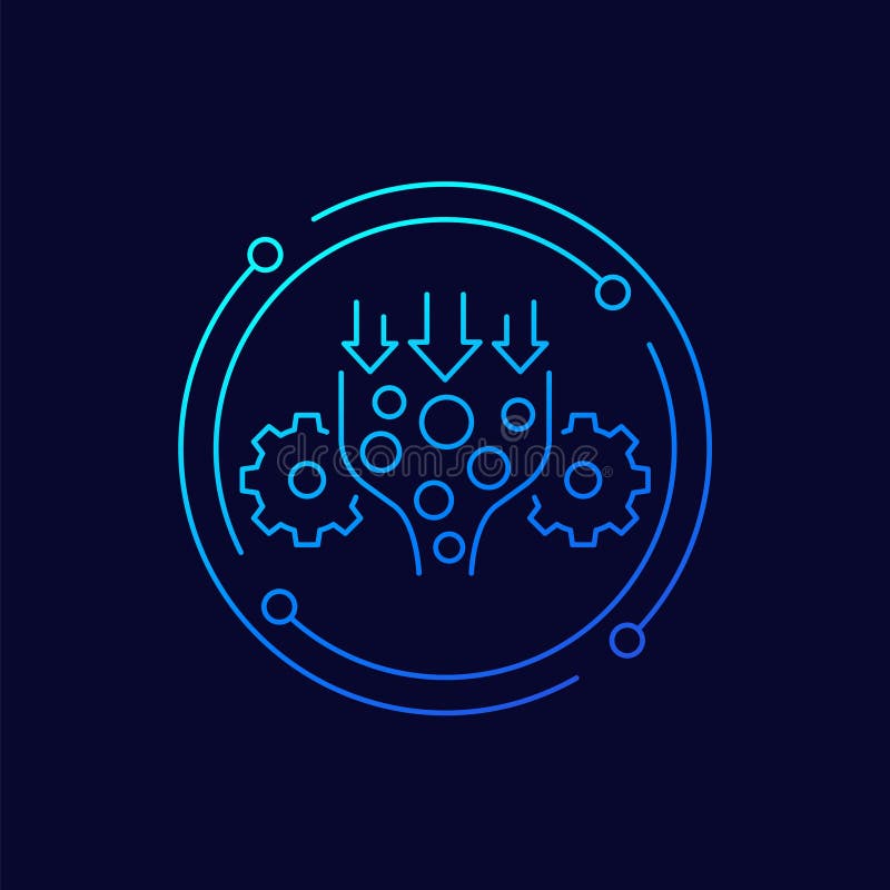 Bottleneck Analysis Icon, Line Vector Stock Vector - Illustration of ...