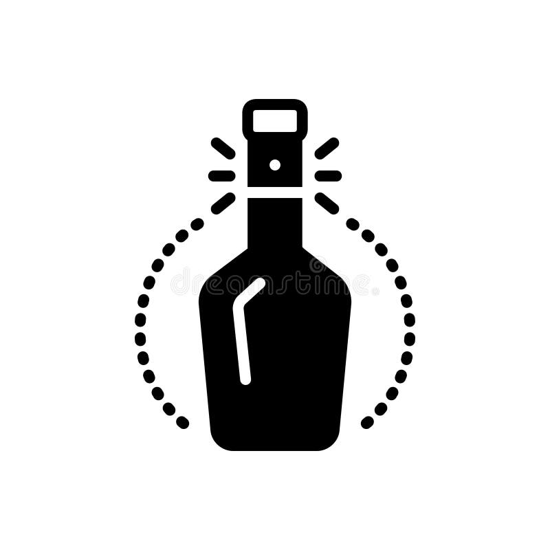 Black Solid Icon for Bottleneck, Spout and Alcohol Stock Vector ...