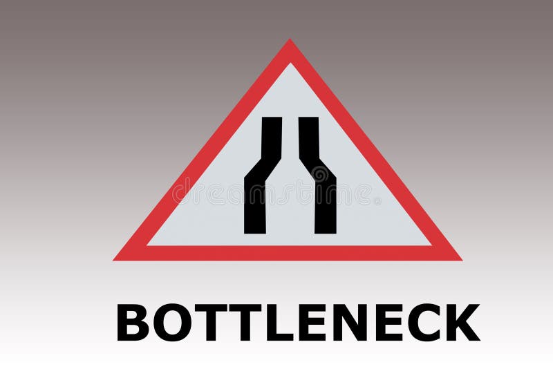 BOTTLENECK - Traffic Concept Stock Illustration - Illustration of ...